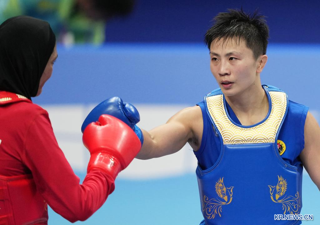 [항저우 AG] 中 리웨이야오, 우슈 여자 산타 52kg급 金-Xinhua