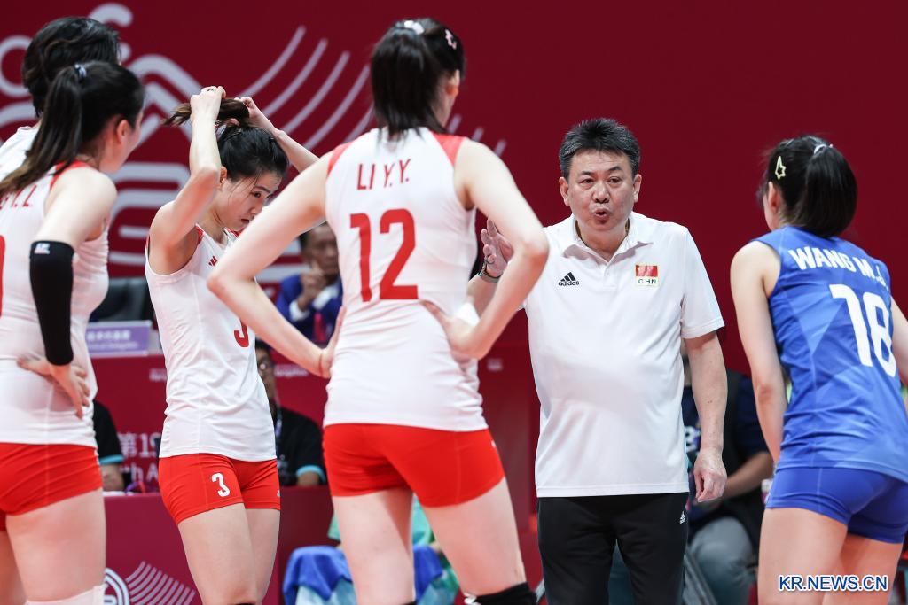 (항저우 AG) 中, 여자 배구 결승전 금메달-Xinhua